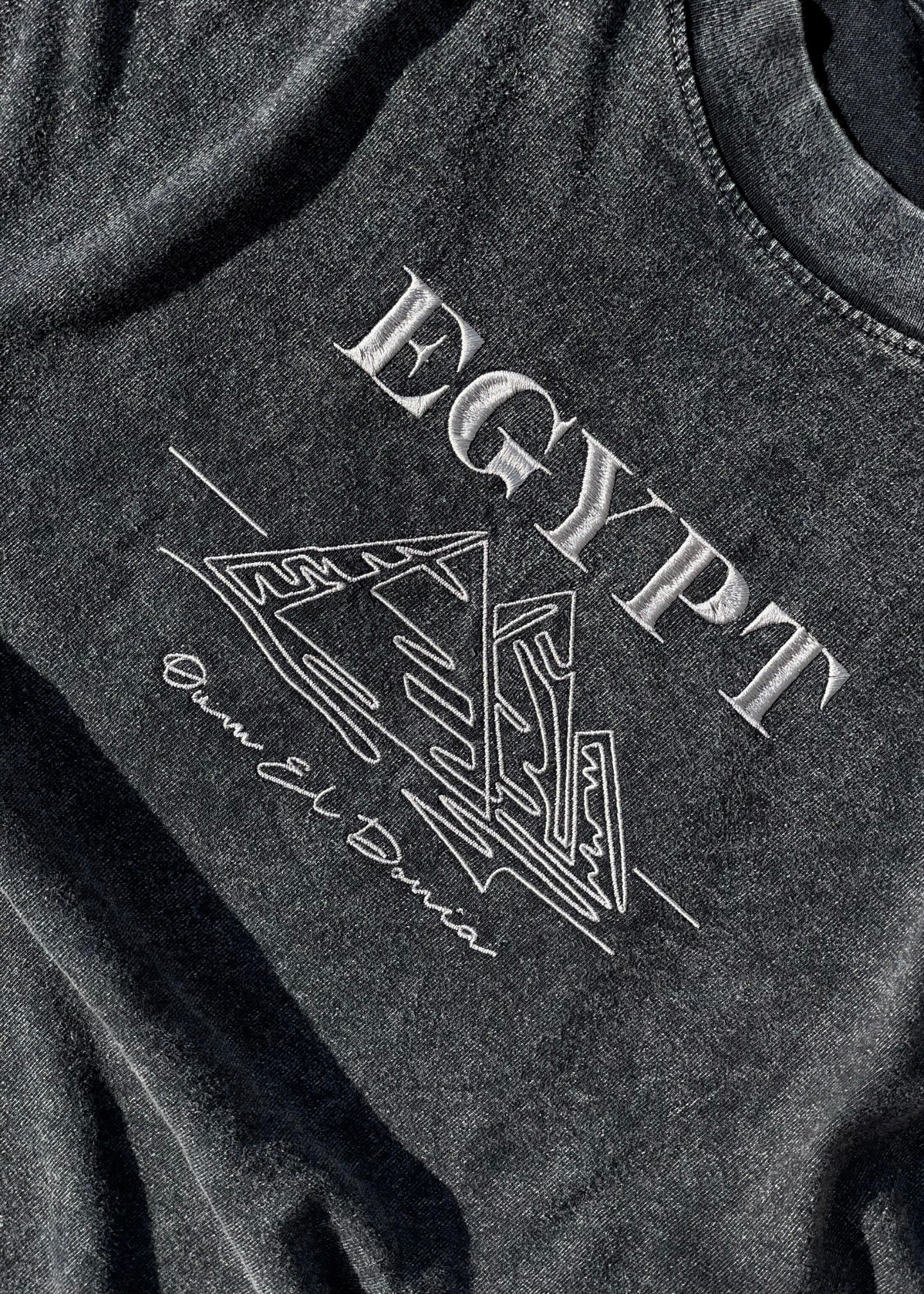 Embroidered Egypt- Oum El Donia T-Shirt – MAHZUZAH