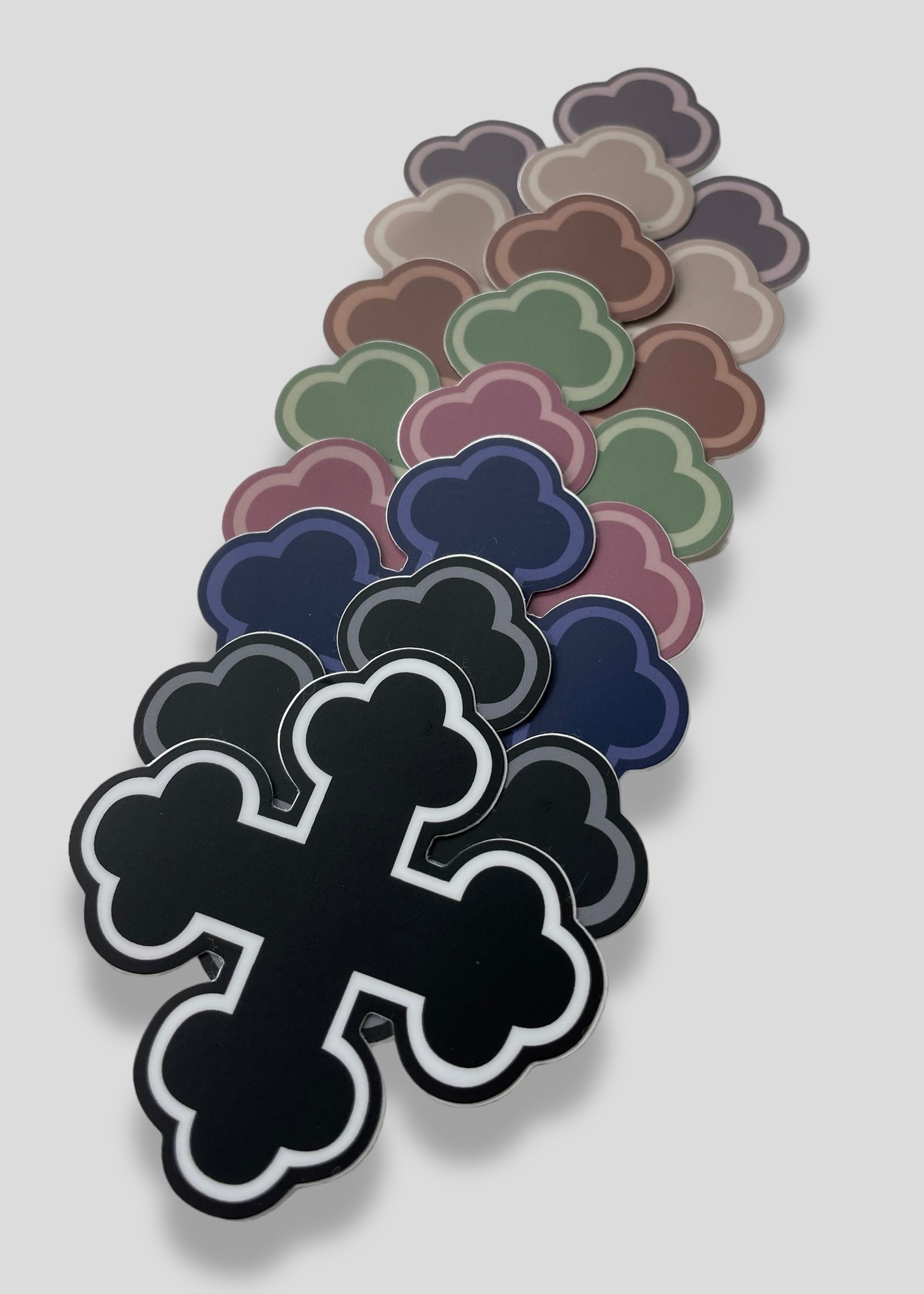 Round Coptic Cross Vinyl Stickers – MAHZUZAH